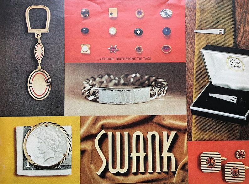 Vintage 1968 SWANK Men's Jewelry AD Magazine Print - Etsy