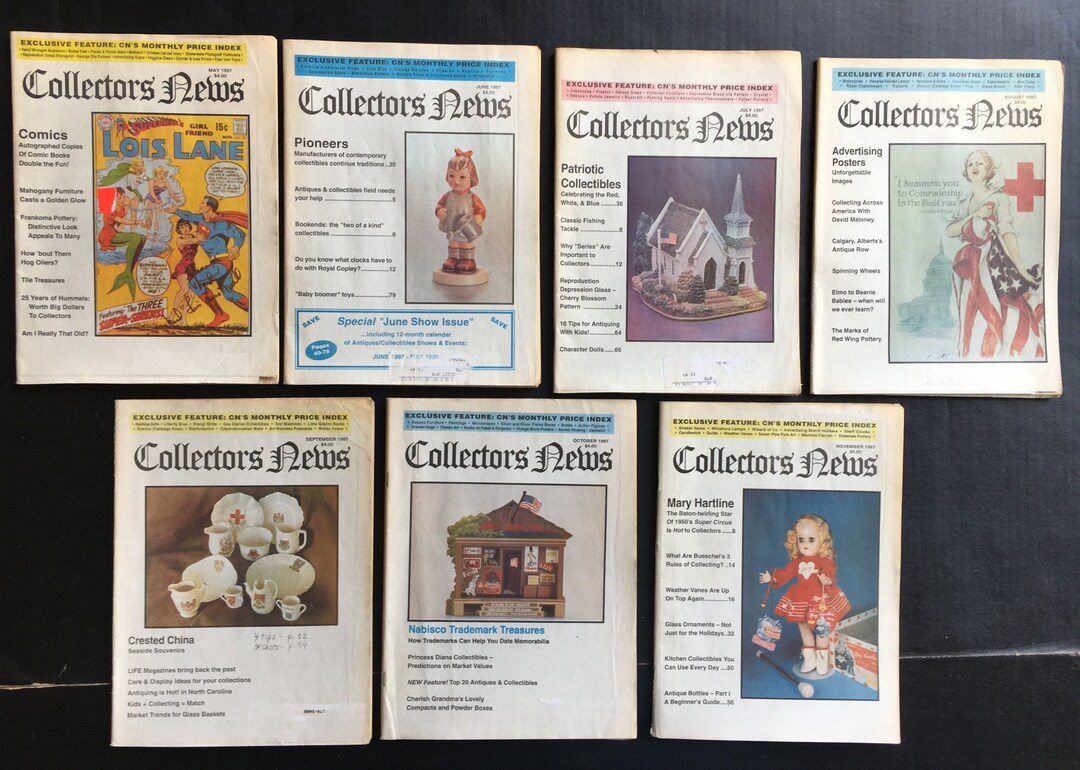 7 Vintage Collector News Magazine & Price Guide Identification and ...