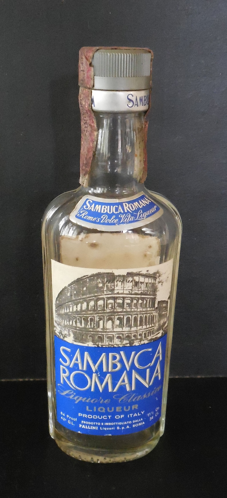 Vintage SAMBUCA ROMANA Liquore Bottle Liquore Classico Product of Italy Rome's Dolce Vita ...