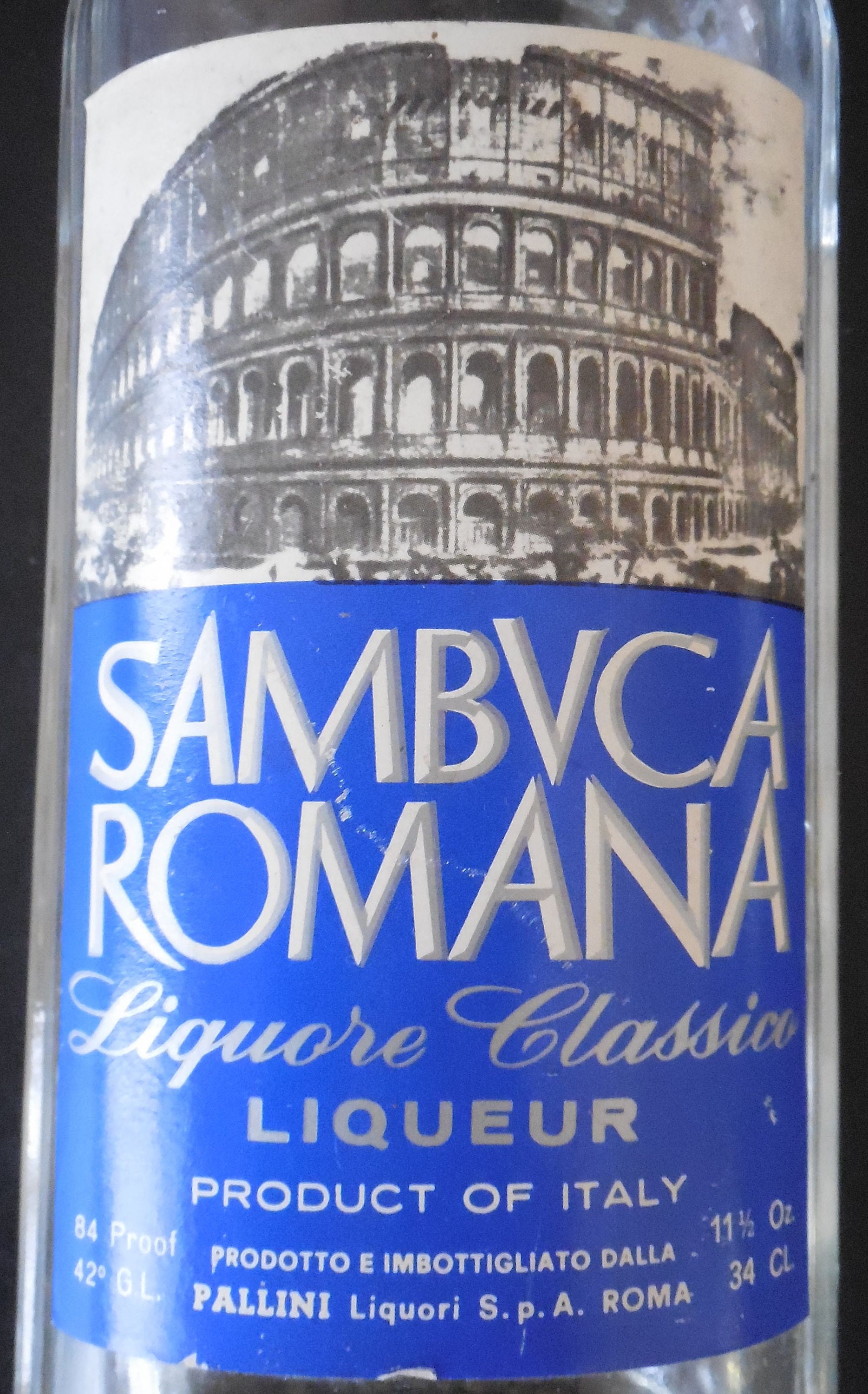 Vintage SAMBUCA ROMANA Liquore Bottle Liquore Classico Product of Italy ...