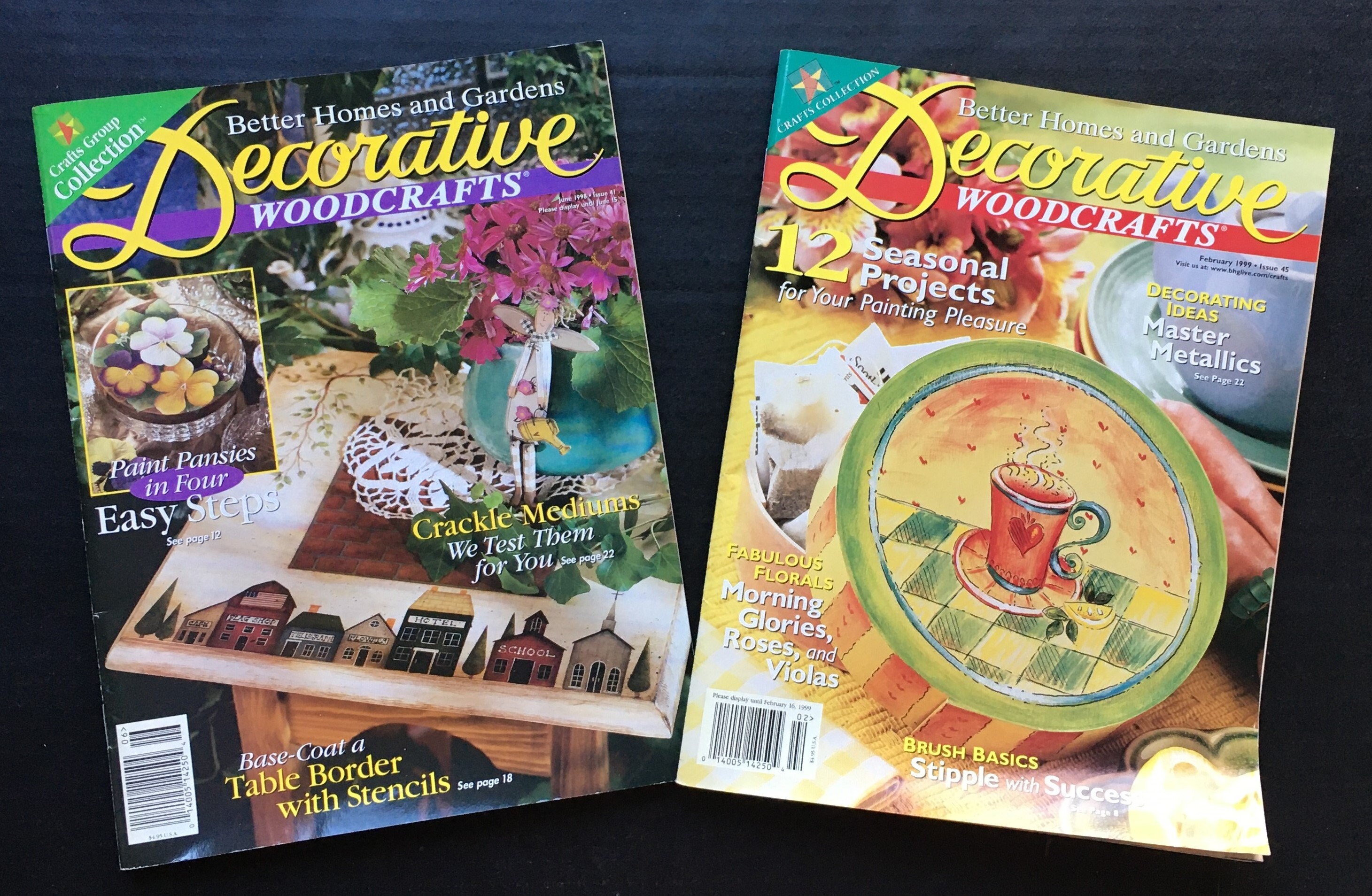 6 Vintage CRAFT MAGAZINES Patterns & Instructions Aleene's Crafts ...