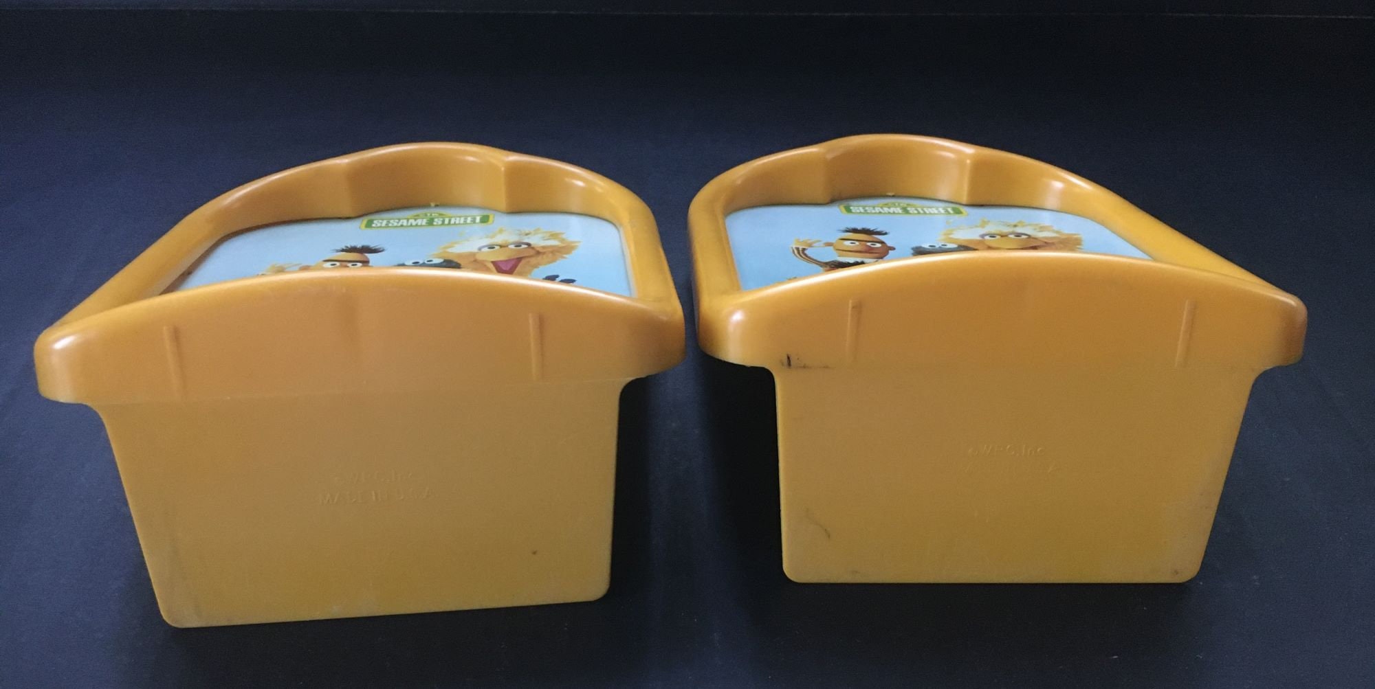 Vintage 1980 SESAME STREET Book Ends Jim Henson MUPPETS Bookcase Shelf ...