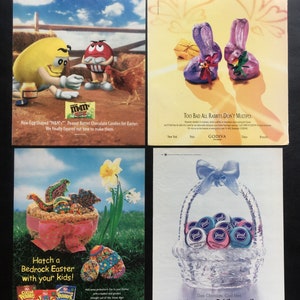 4 Vintage CANDY Magazine ADS Print Advertisements Easter Candies M&m's ...