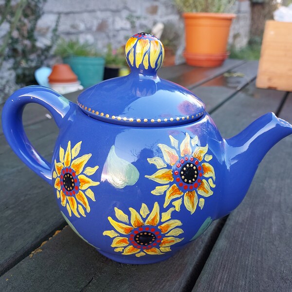 Sunflower Teapot - Etsy