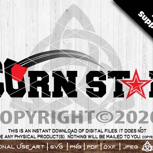 Corn Star Flying Bag SVG Cut or Print DIY Art Cornhole Bags Bean Bag ...