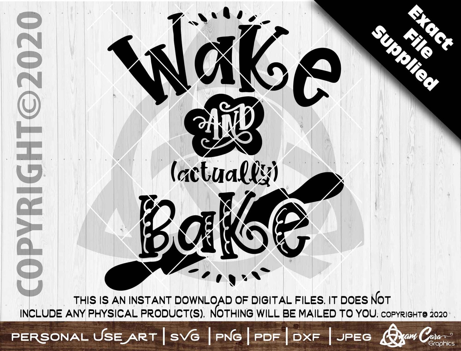 Wake and Actually Bake SVG Cut or Print DIY Art Funny | Etsy
