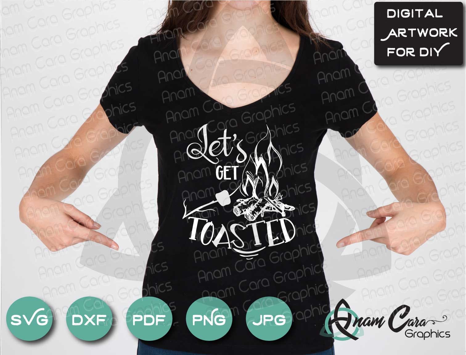 Let's Get Toasted SVG Cut or Print Hand Drawn DIY Art RV - Etsy