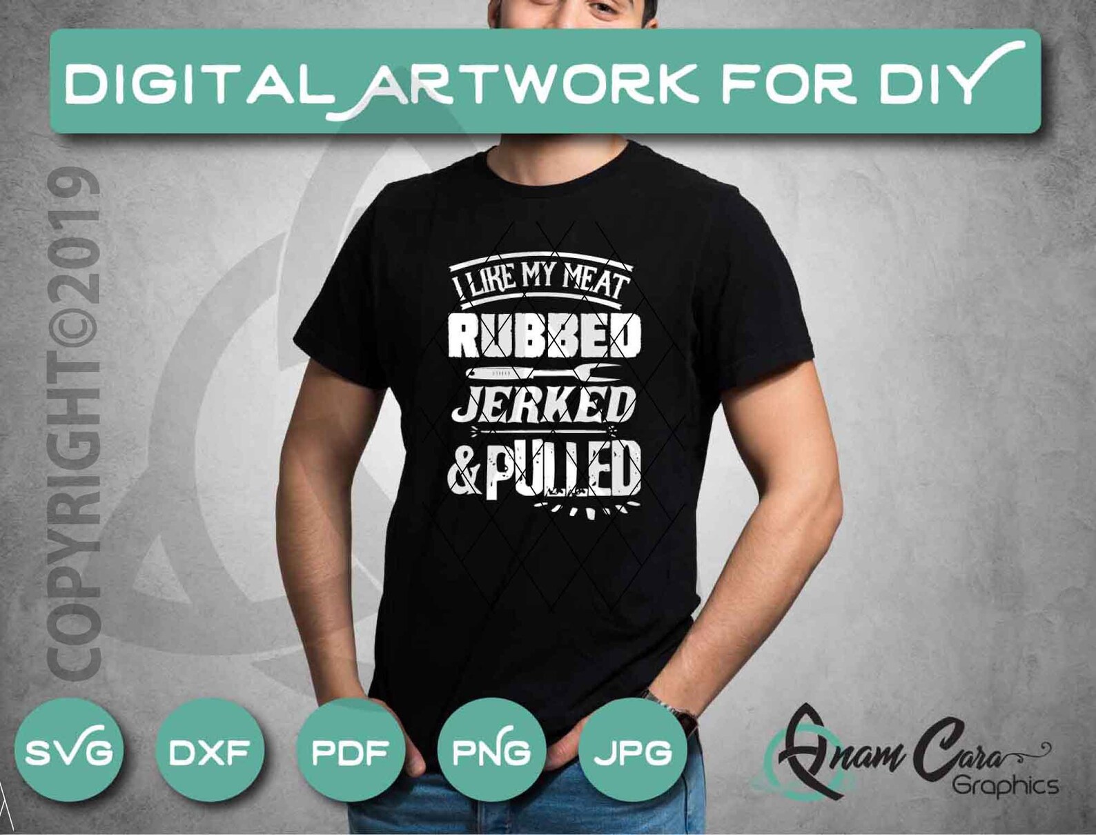 I Like My Meat Rubbed Jerked and Pulled SVG Cut or Print - Etsy