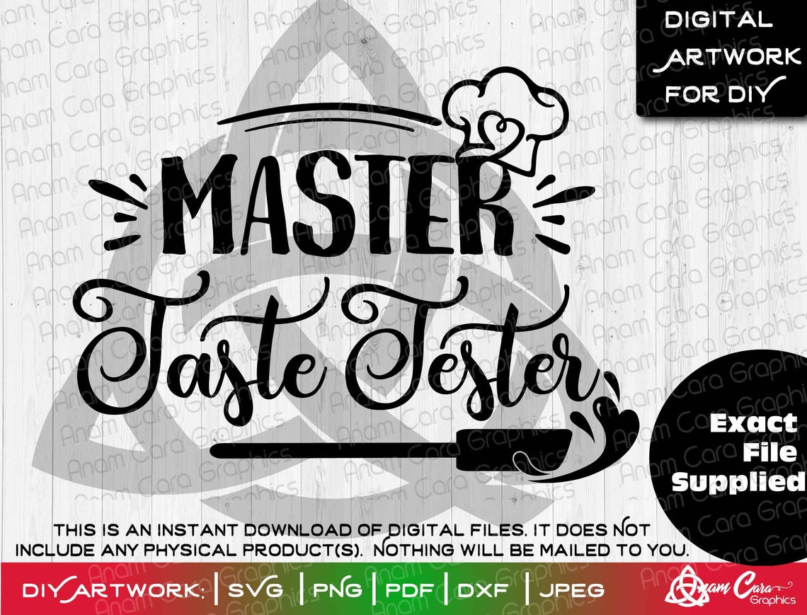 Master Taste Tester SVG Cut or Print Diyart Holiday Baking - Etsy