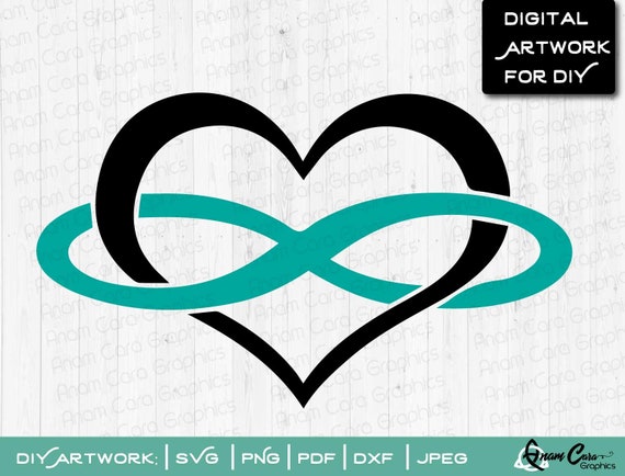 Infinity Heart SVG Cut File or Print DIY Art Love Forever - Etsy