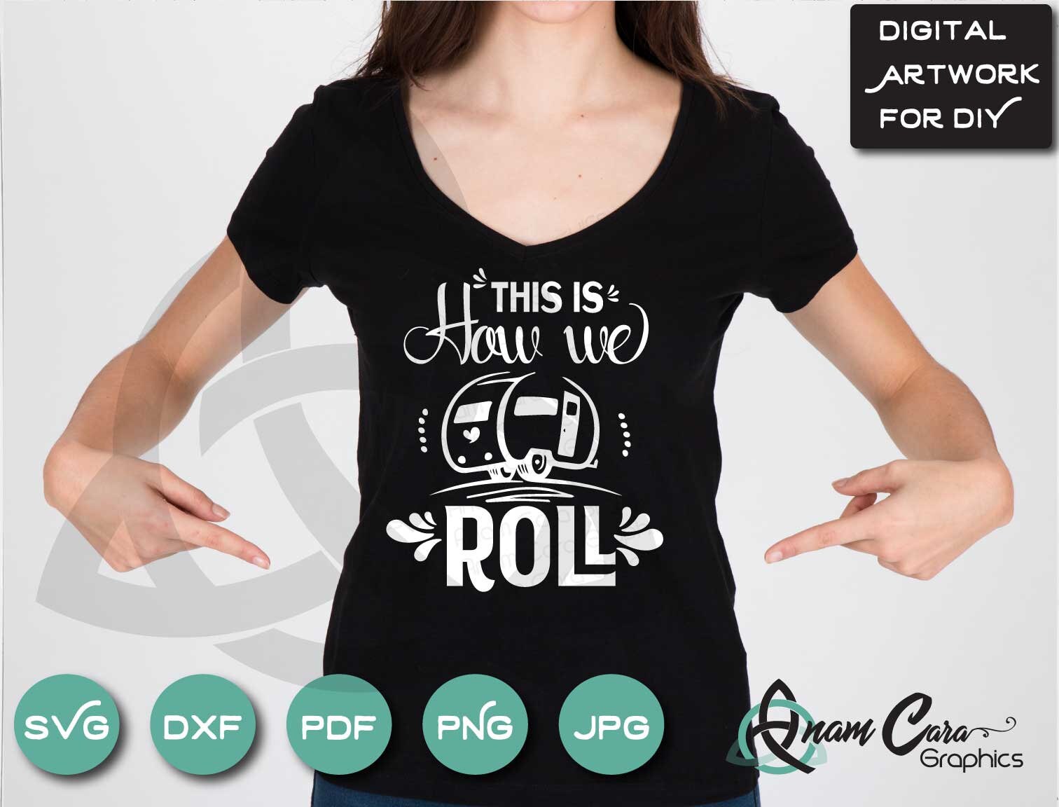 This is How we Roll SVG Cut File or Printable DIY Art Camper | Etsy