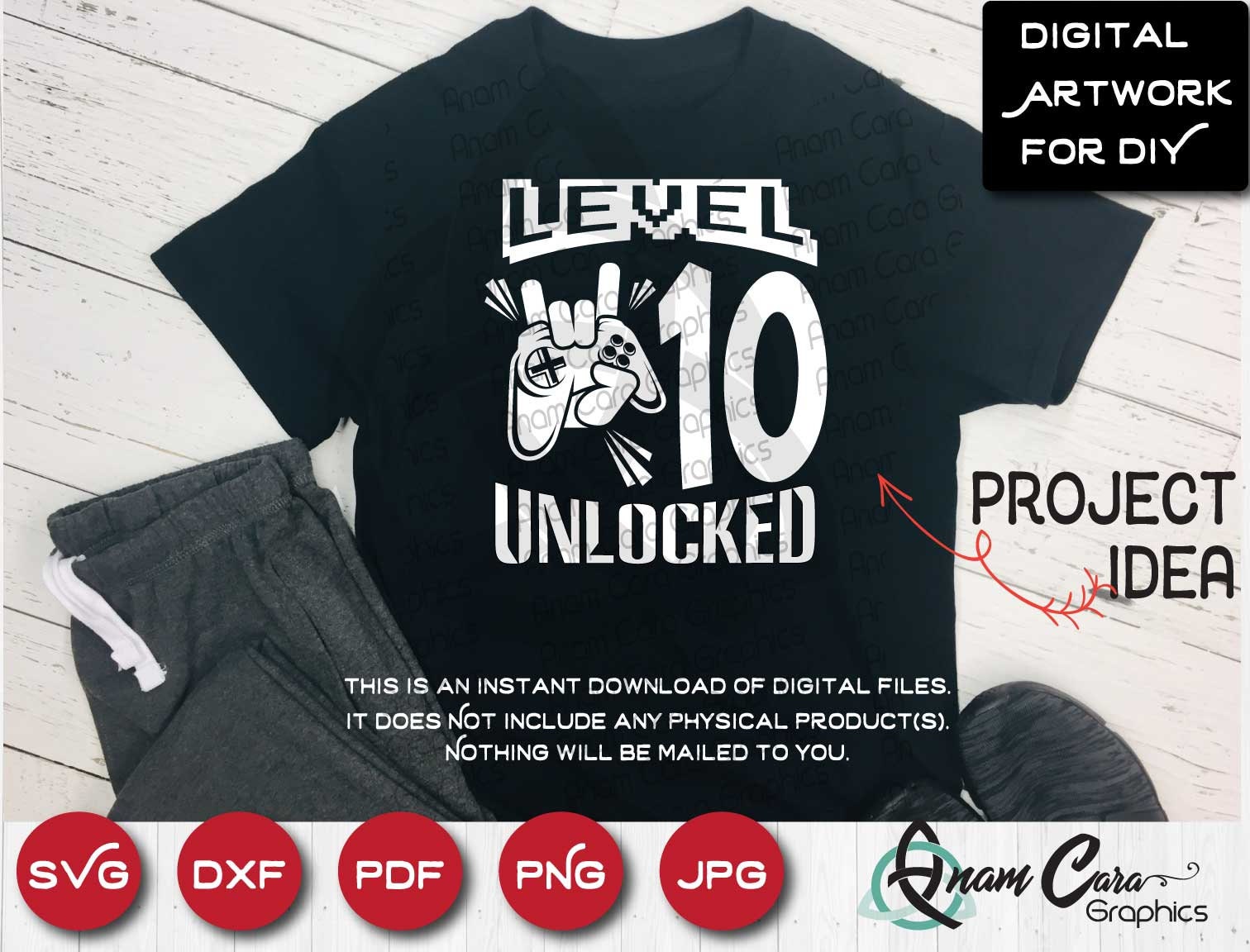 Level 10 Unlocked SVG Cut or Print Diyart 10th Tenth Video | Etsy