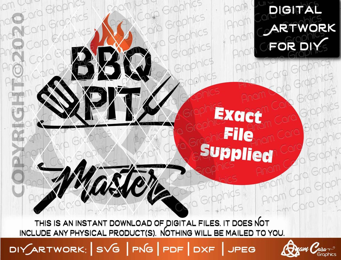 BBQ Pit Master SVG Cut or Print Diyart King Champion Smoker - Etsy