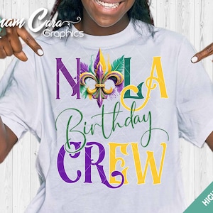 NOLA Birthday Crew DTF Print Sublimation DIY Art New Orleans Party Crew ...