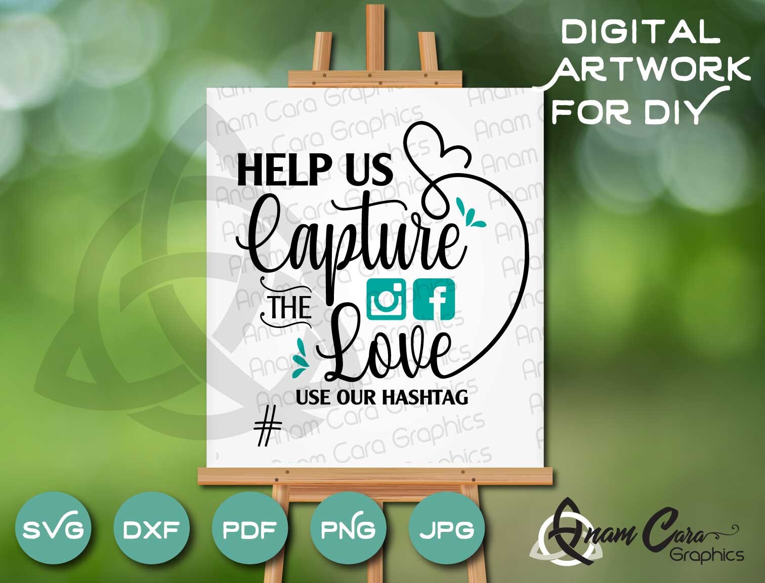 Help Us Capture the Love SVG Cut or Print Wedding Photo Sign | Etsy