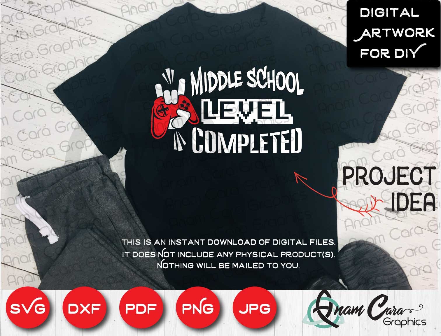 Middle School Level Completed SVG Cut or Print DIY Art 8th - Etsy