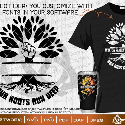 Our Roots Run Deep-open Template SVG Cut or Print DIY Art | Etsy