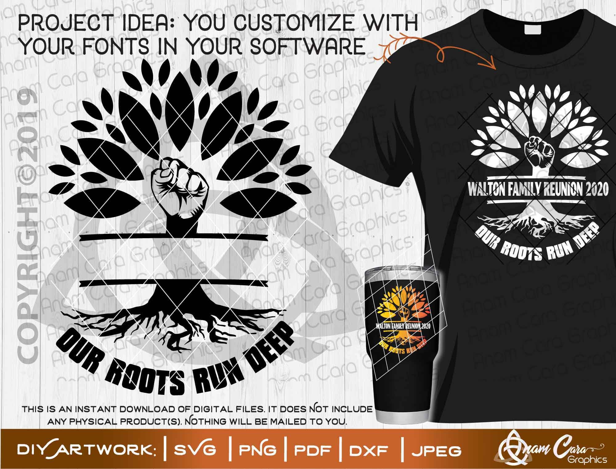 Our Roots Run Deep-open Template SVG Cut or Print DIY Art - Etsy