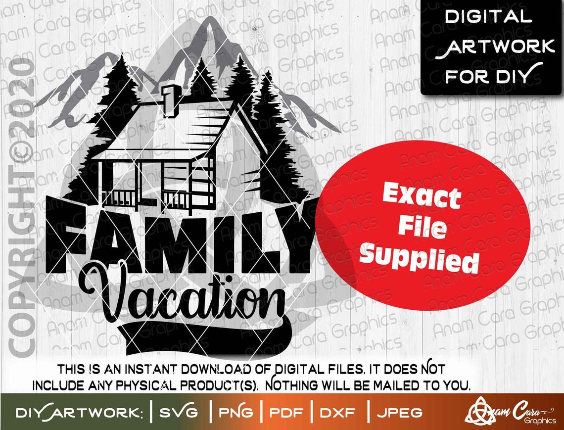 Family Vacation | Cut File or Print Diyart |YOU Customize| Family Vaca ...