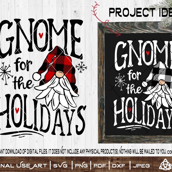 Gnome Place Like Home for the Holidays Svg - Etsy