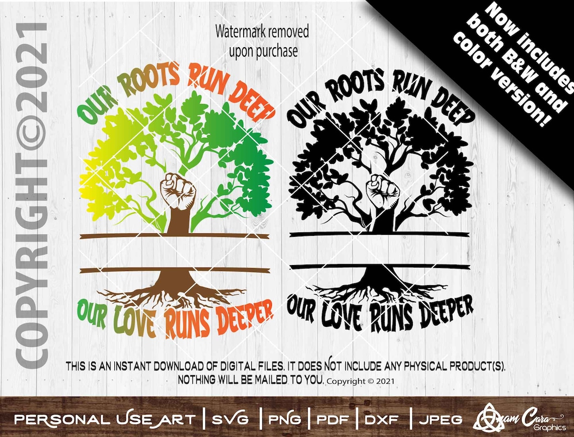 Our Roots Run Deep Our Love Runs Deeper SVG Cut or Print - Etsy