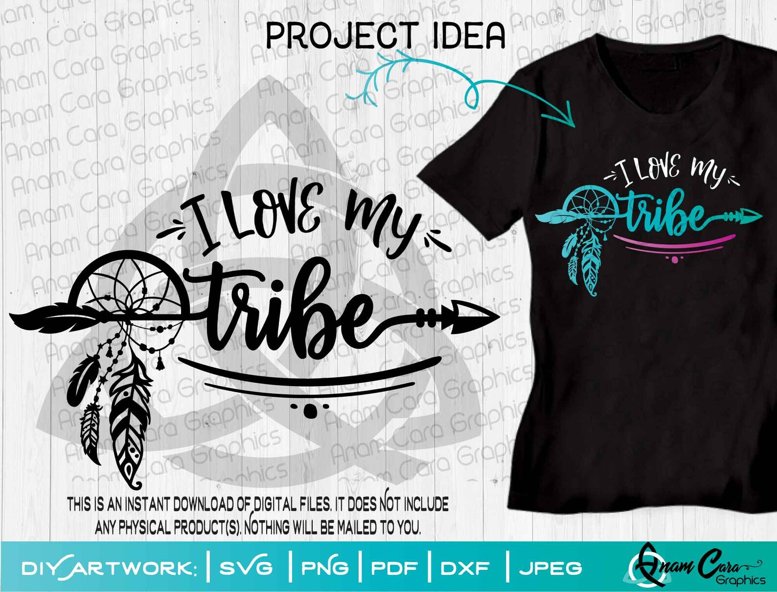 I Love My Tribe SVG Cut or Print DIY Art Growing Mom Family - Etsy