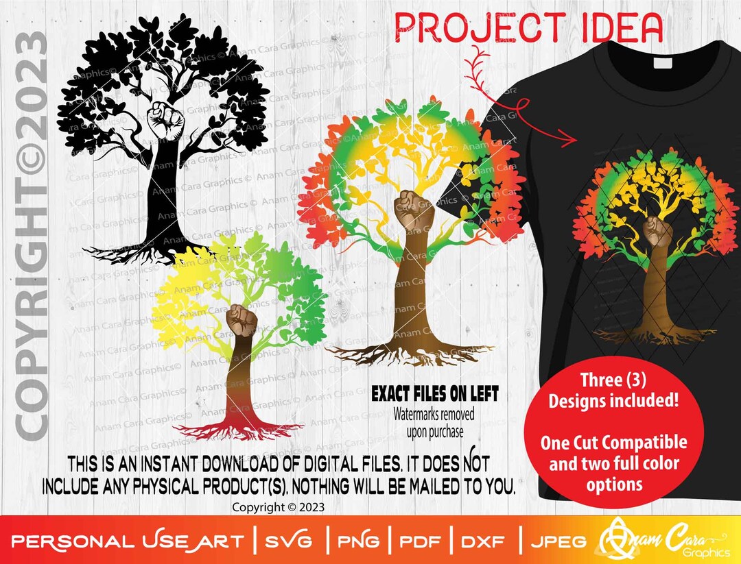 Fist and Tree - Roots Run Deep Artwork | SVG Cut or Print Family ...