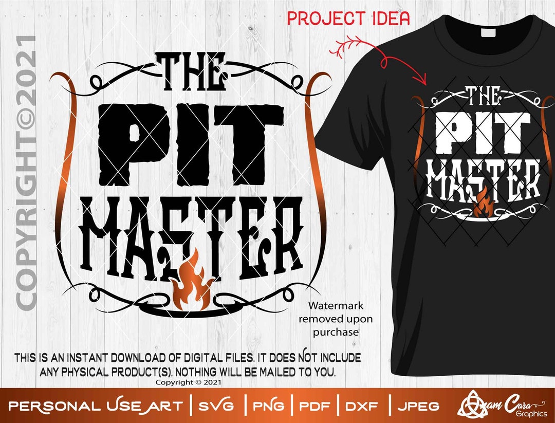 The Pit Master Vintage SVG Cut or Print Diyart King Champion Smoker ...