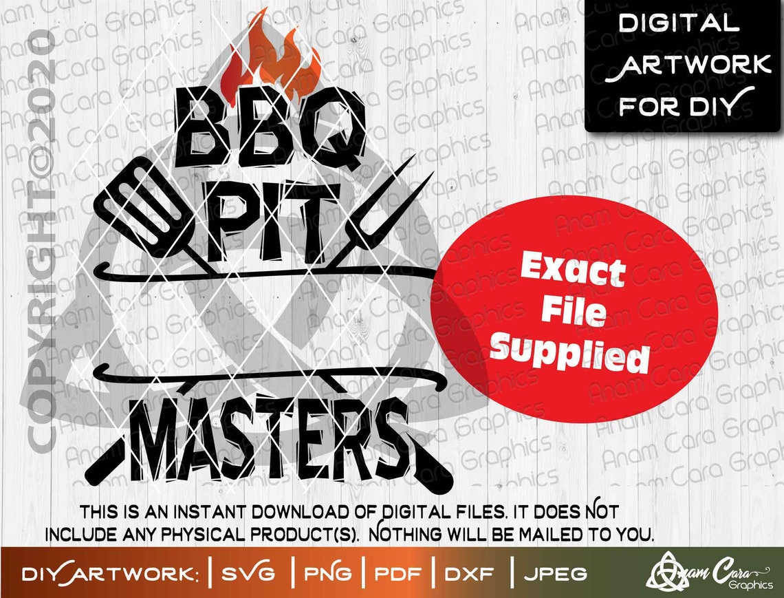 BBQ Pit Masters SVG Cut or Print DIYArt King Champion Smoker | Etsy
