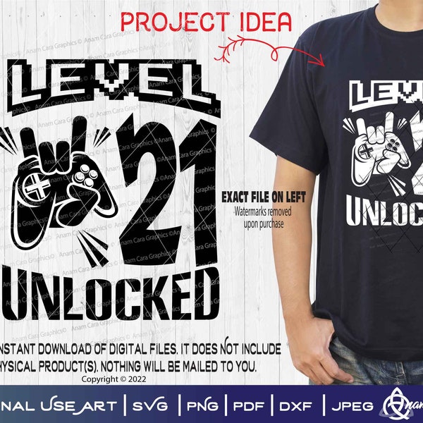 Level 21 Unlocked Svg - Etsy