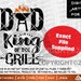 DAD King of the Grill SVG Cut or Print Diyart Fun BBQ Grill Master ...