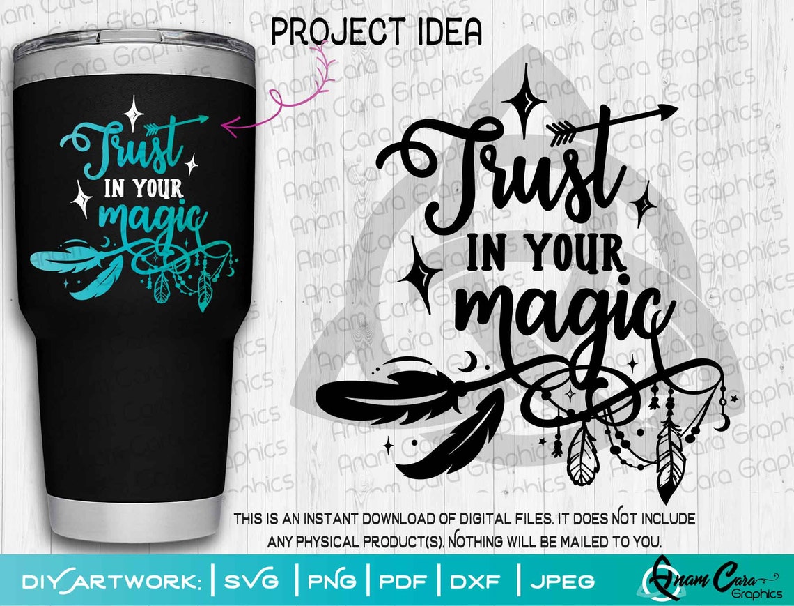 Trust in Your Magic | SVG Cut or Print DIY Art | Moon Magic Wiccan ...