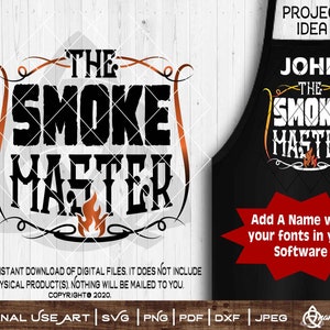 The Smoke Master Vintage | SVG Cut or Print DIY Art | BBQ Pit Master ...