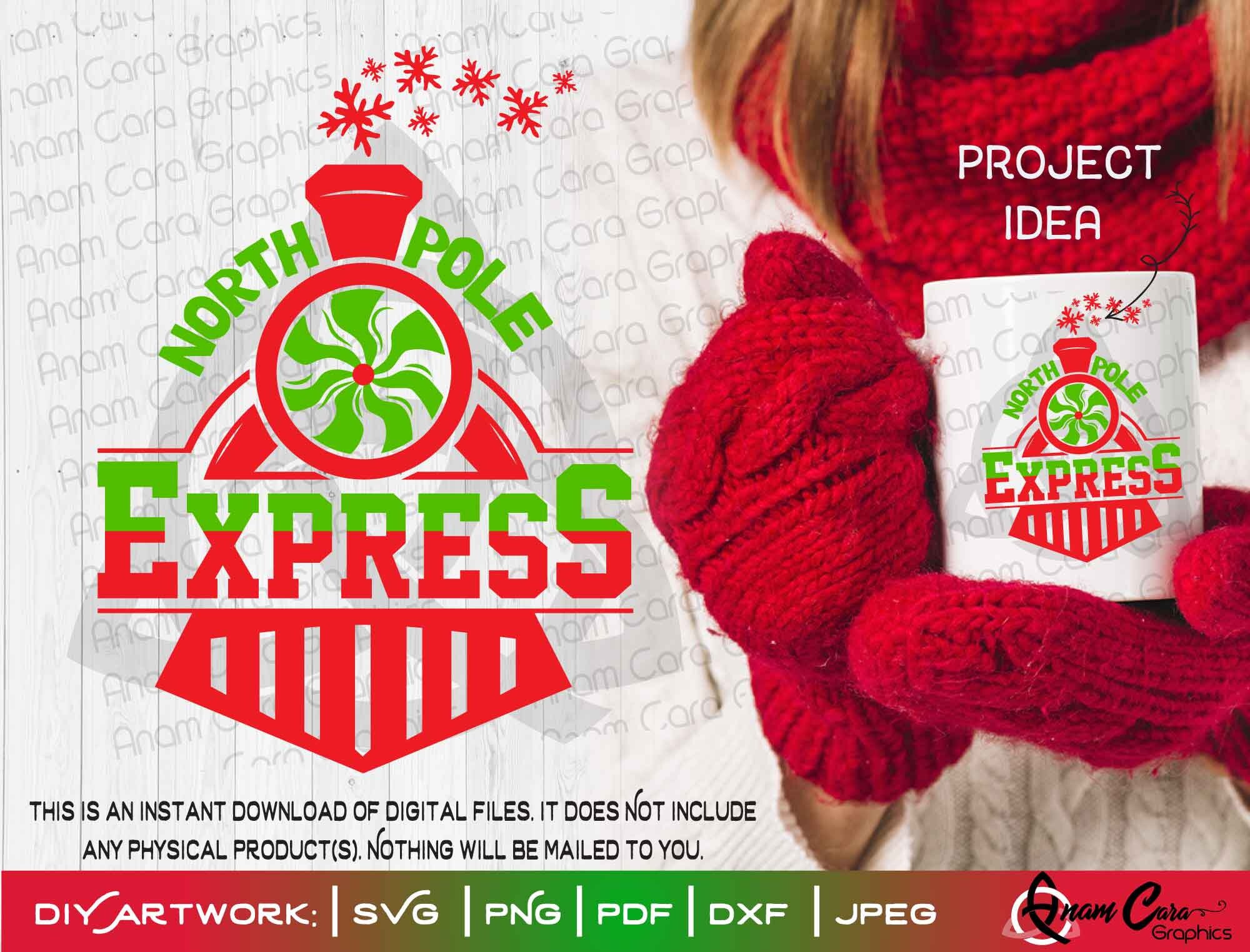 North Pole Express SVG Cut or Print DIY Art Cute Christmas | Etsy