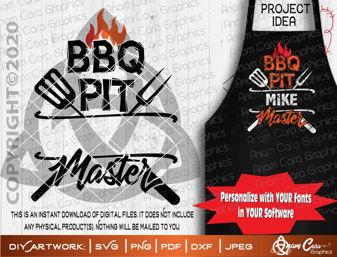 BBQ Pit Master | SVG Cut or Print Diyart| King Champion Smoker Grill ...