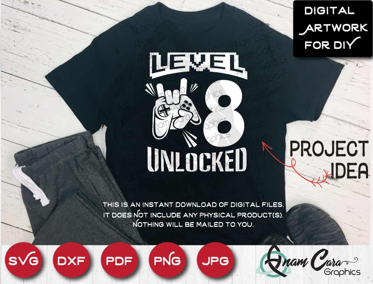 Level 8 Unlocked cut or Print DIY Art 8th Eighth Video Game - Etsy