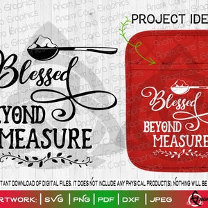Blessed Beyond Measure| SVG Cut or Print DIY Art | Bake Crew Squad Joy ...