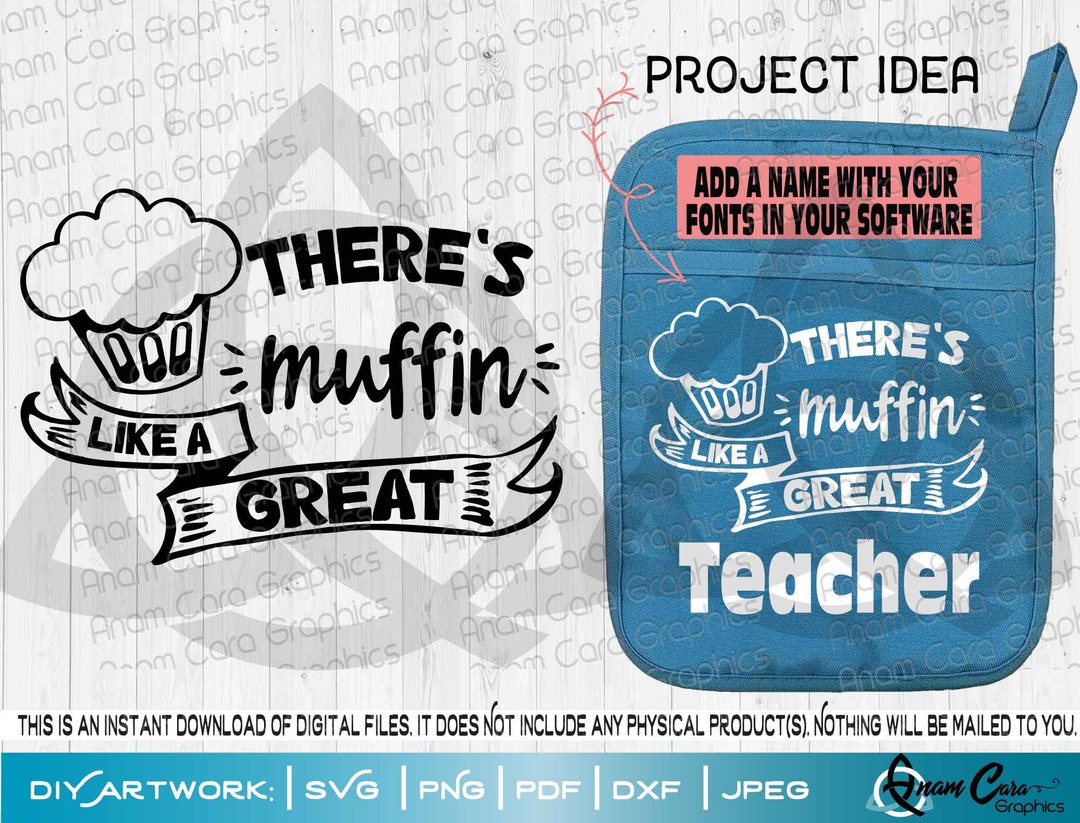 There's muffin Like a Great ____ SVG Cut or Print Diyart Template for ...