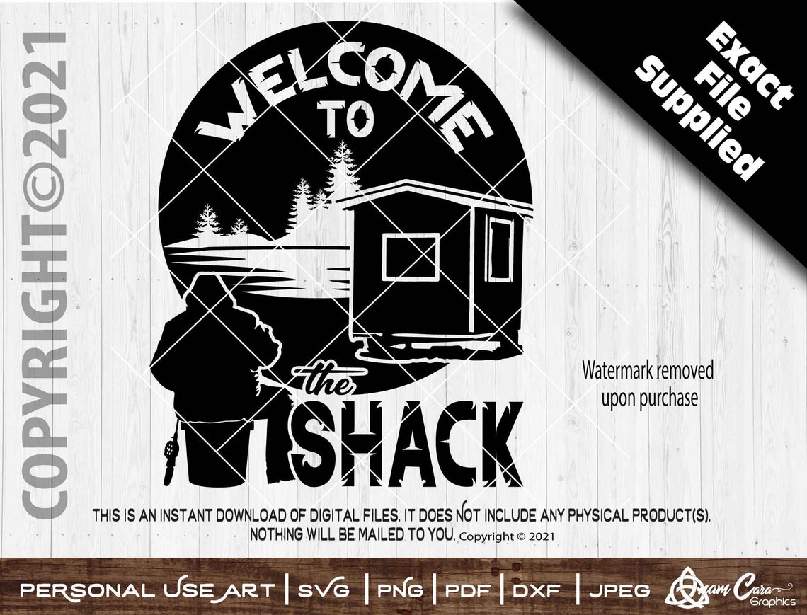 Welcome to the Shack SVG Cut or Print Diyart Ice House - Etsy
