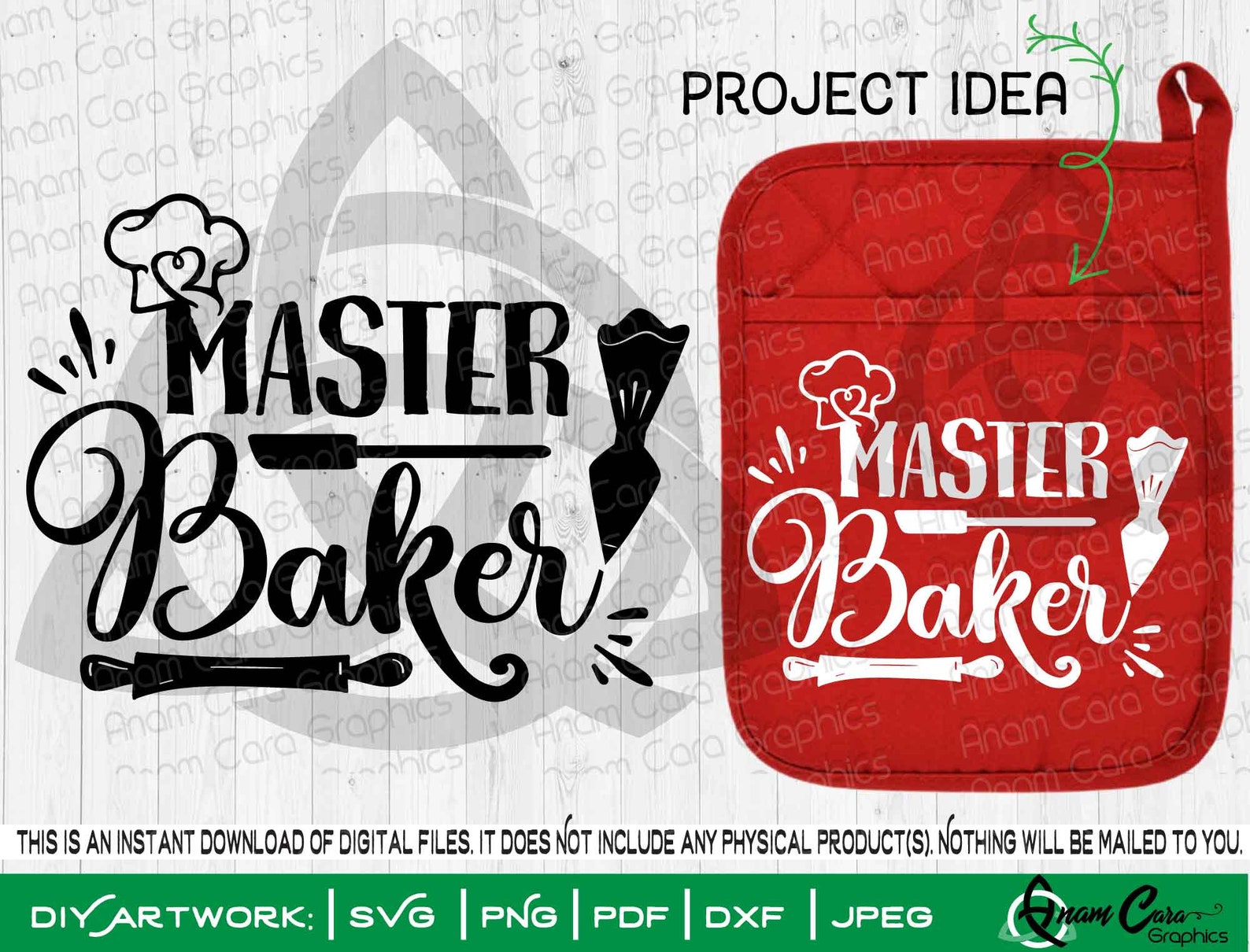 Master Baker SVG Cut or Print Diyart Holiday Baking Crew - Etsy