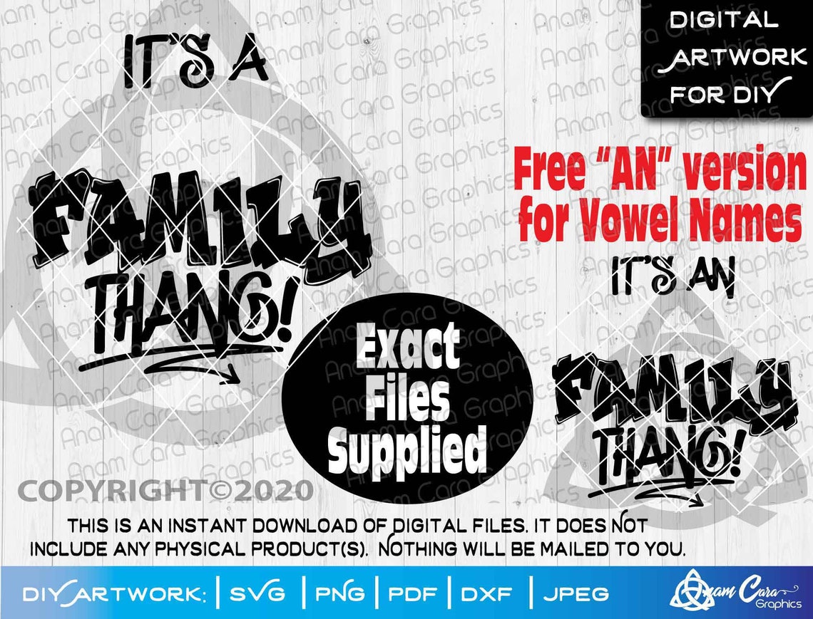 It's a Family Thang cut or Print Diyart YOU Add Your Own - Etsy