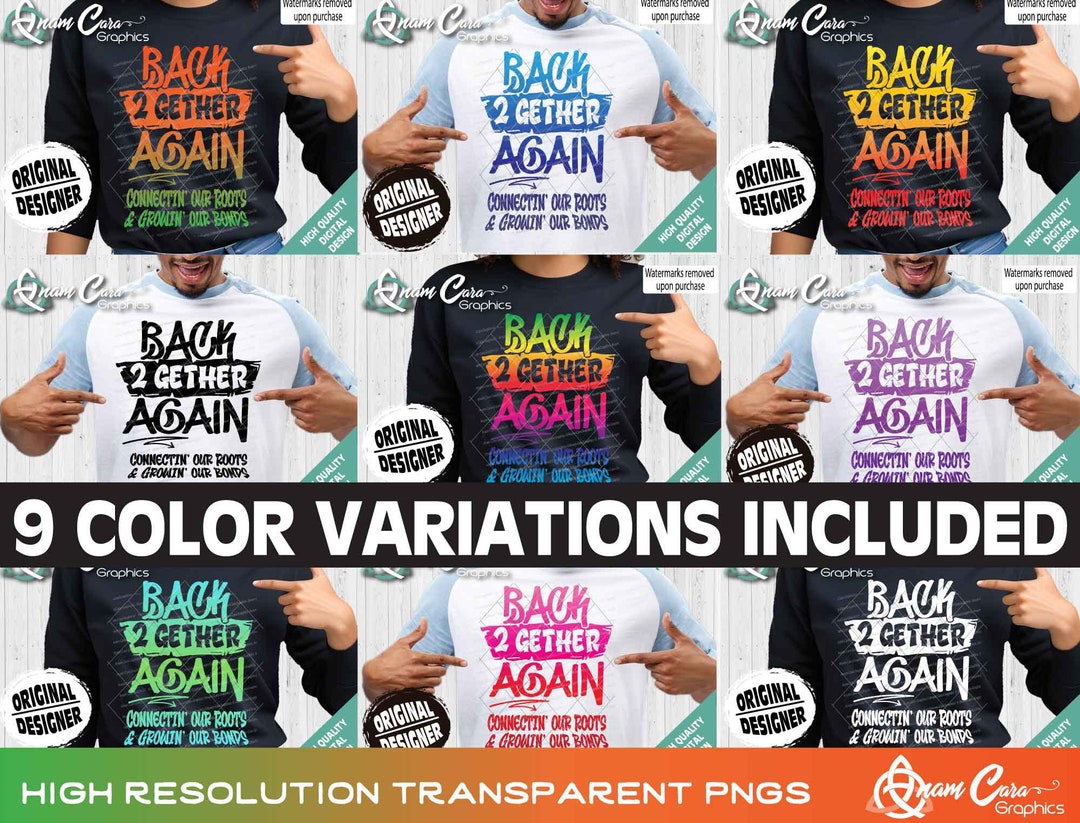 Back 2gether Again Mega Pack 9 Color Variations | Cut or Print Diyart ...