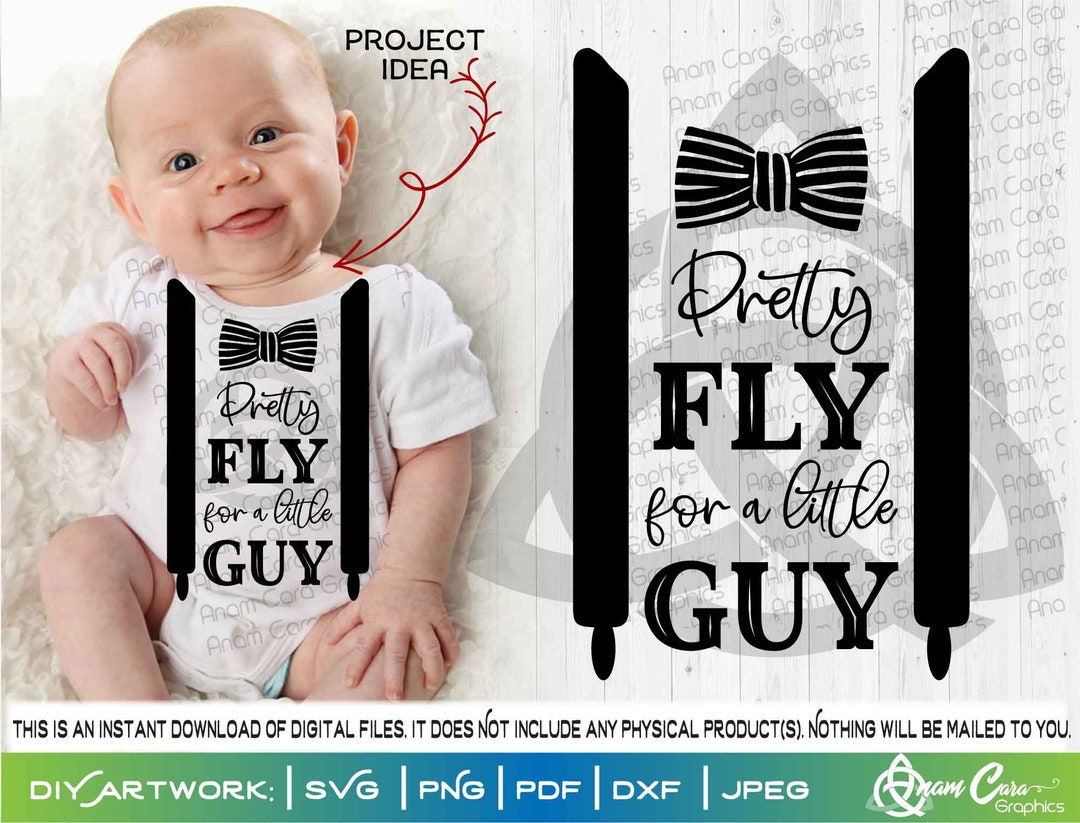 Pretty Fly for a Little Guy SVG Cut or Print DIY Art Baby - Etsy
