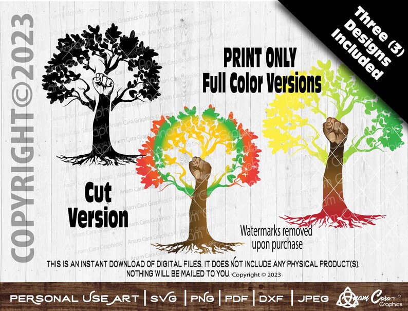 Fist and Tree Roots Run Deep Artwork SVG Cut or Print - Etsy