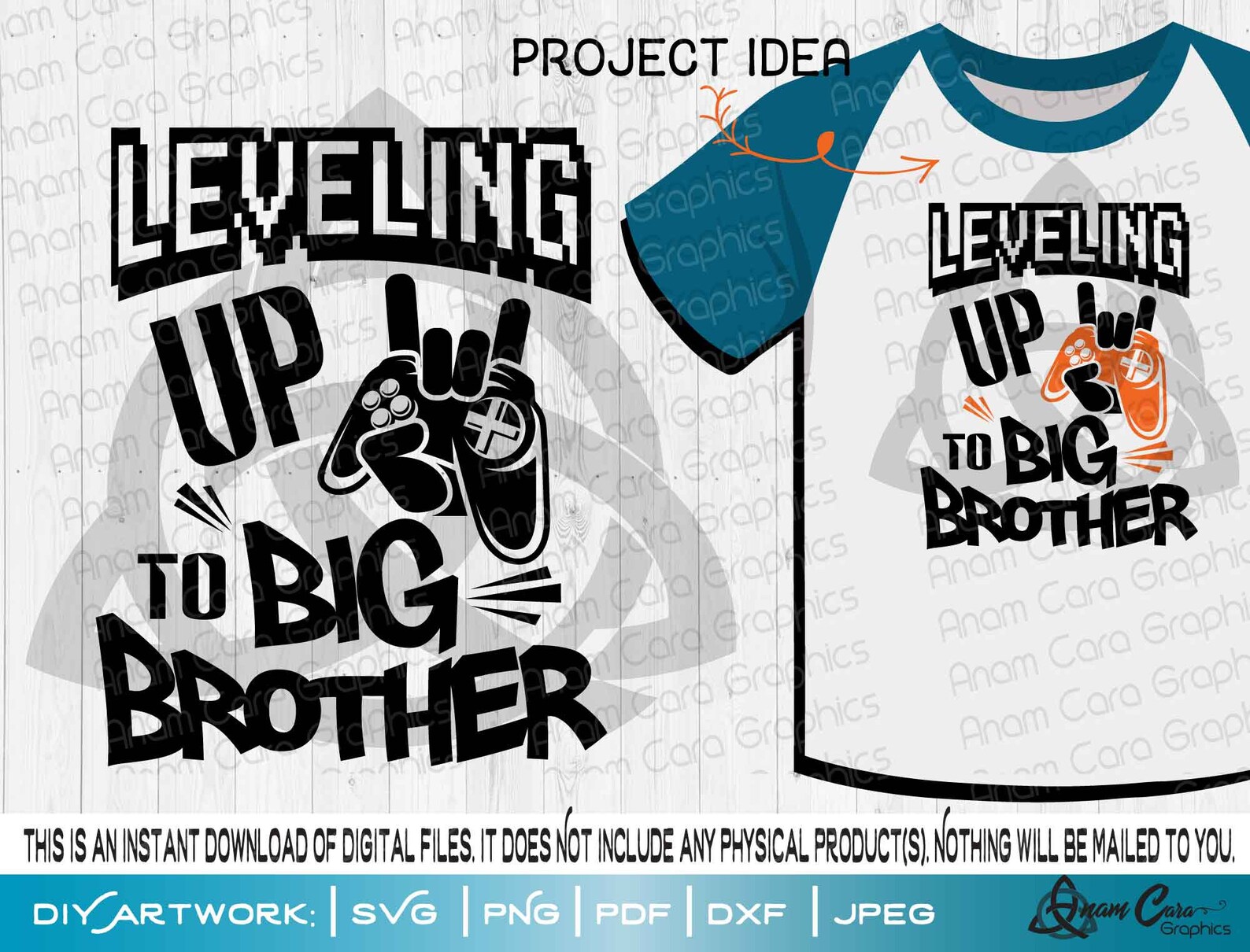 Leveling up to Big Brother SVG Cut or Print DIY Art Video - Etsy