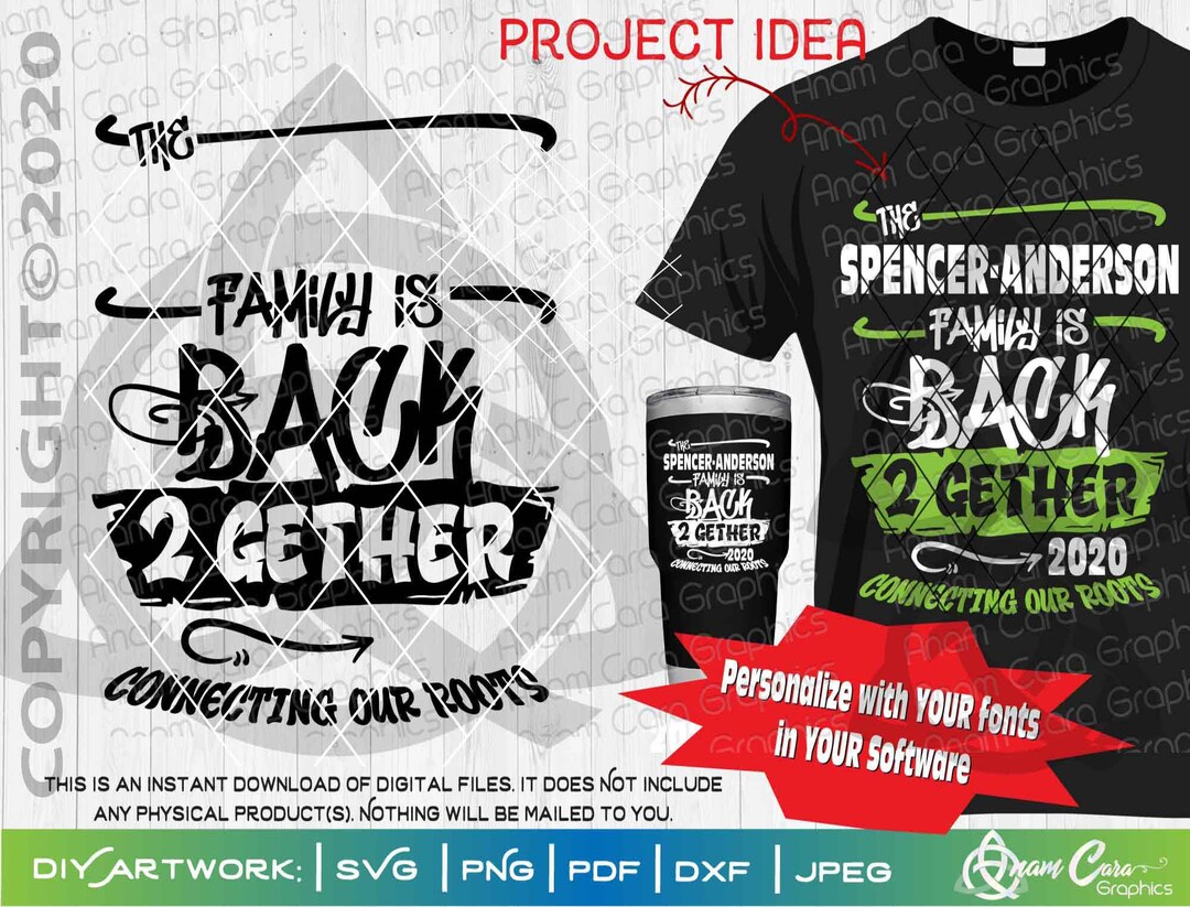 The __ Family is Back 2gether cut or Print Diyart YOU Add Your Own ...