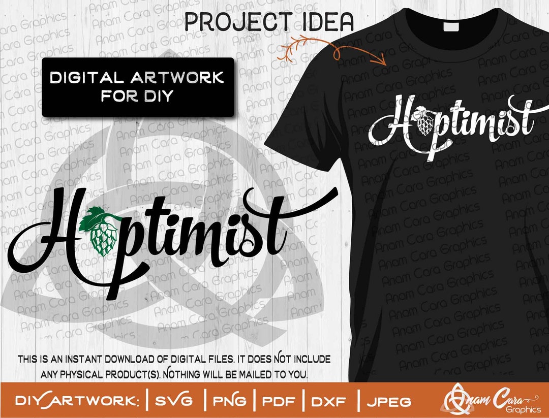 Hoptimist | SVG Cut or Print Diy Art Fun Beer Lover Brewery Brewer ...