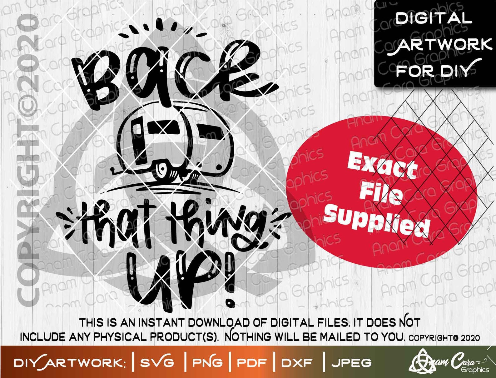 Back That Thing Up SVG Cut File or Print Funny Adult DIY | Etsy