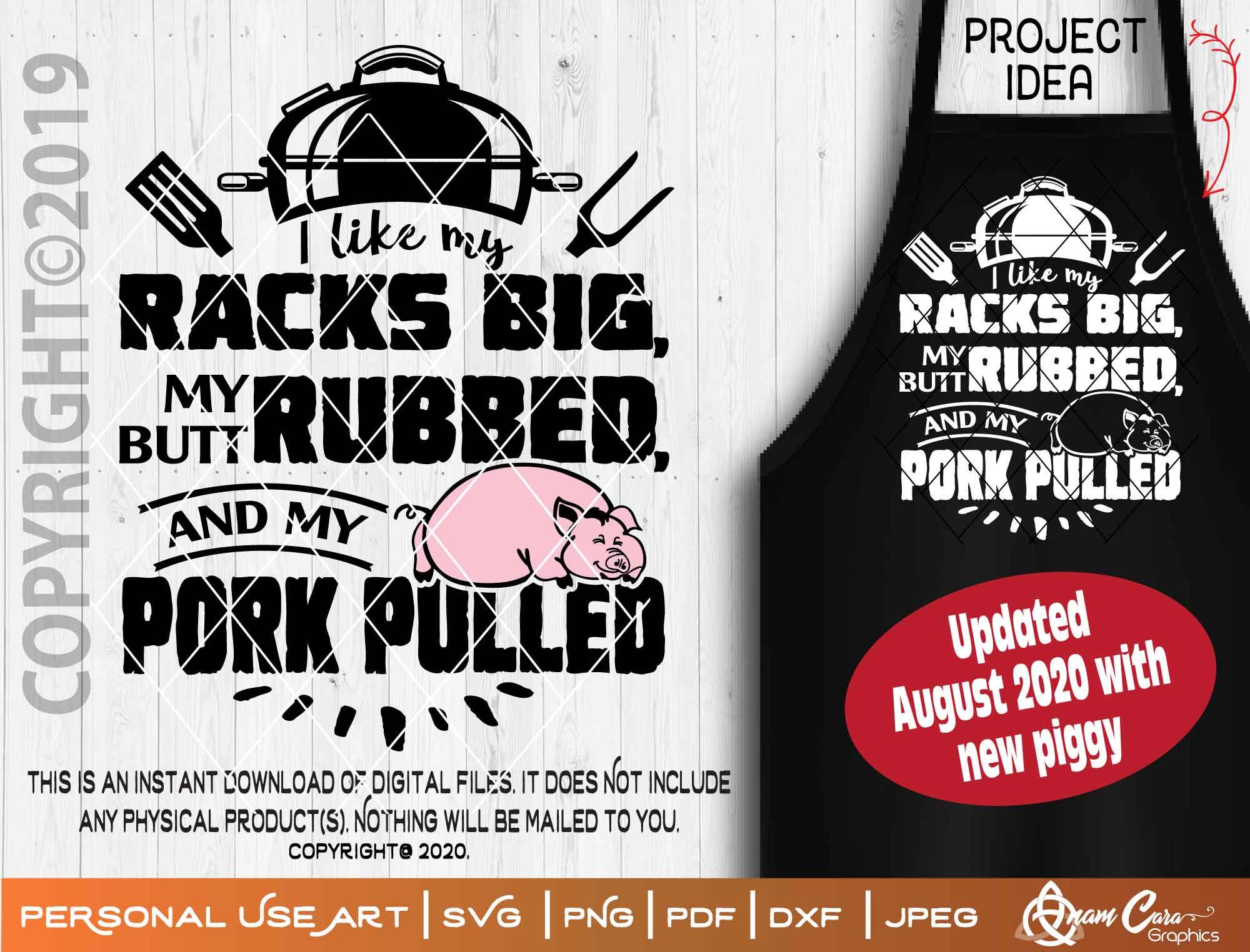 I Like My Racks Big, My Butt Rubbed and My Pork Pulled | SVG Cut Print ...