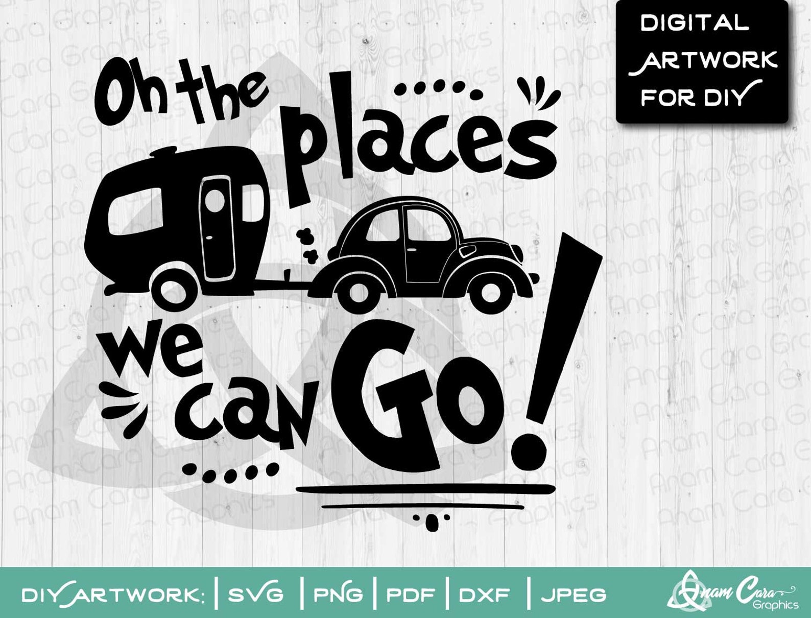 Oh the Places We Can Go SVG Cut File or Print DIY Artwork | Etsy
